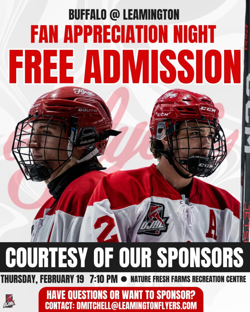 Fan Appreciation Night Returns to Leamington on February 19th ...